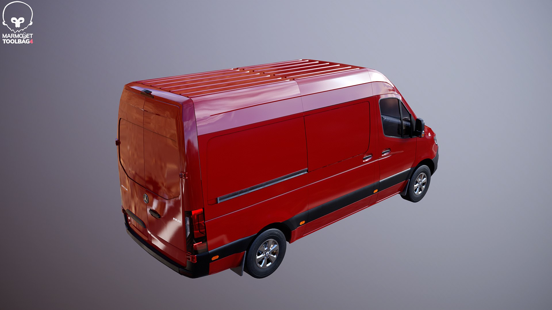 3D Model Mercedes Sprinter High Roof - TurboSquid 2282484