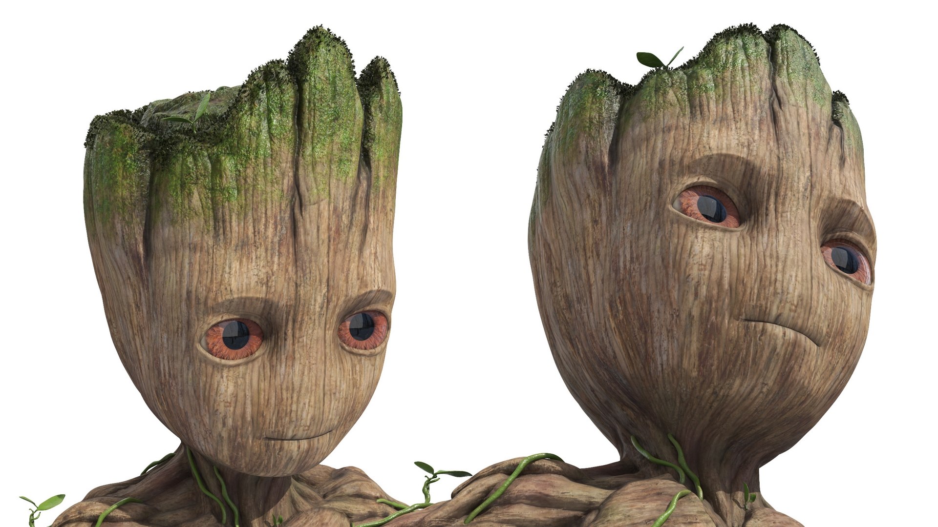 Little Groot Character From Marvel Rigged For Maya 3D Model ...