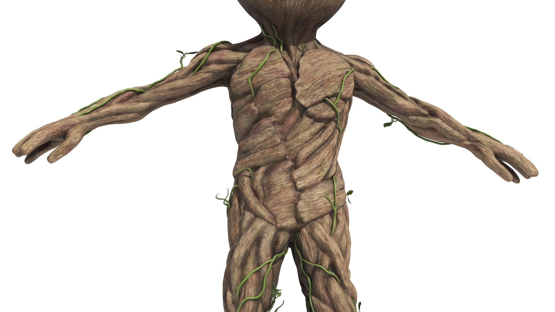 Little Groot Character From Marvel Rigged For Maya 3D Model ...