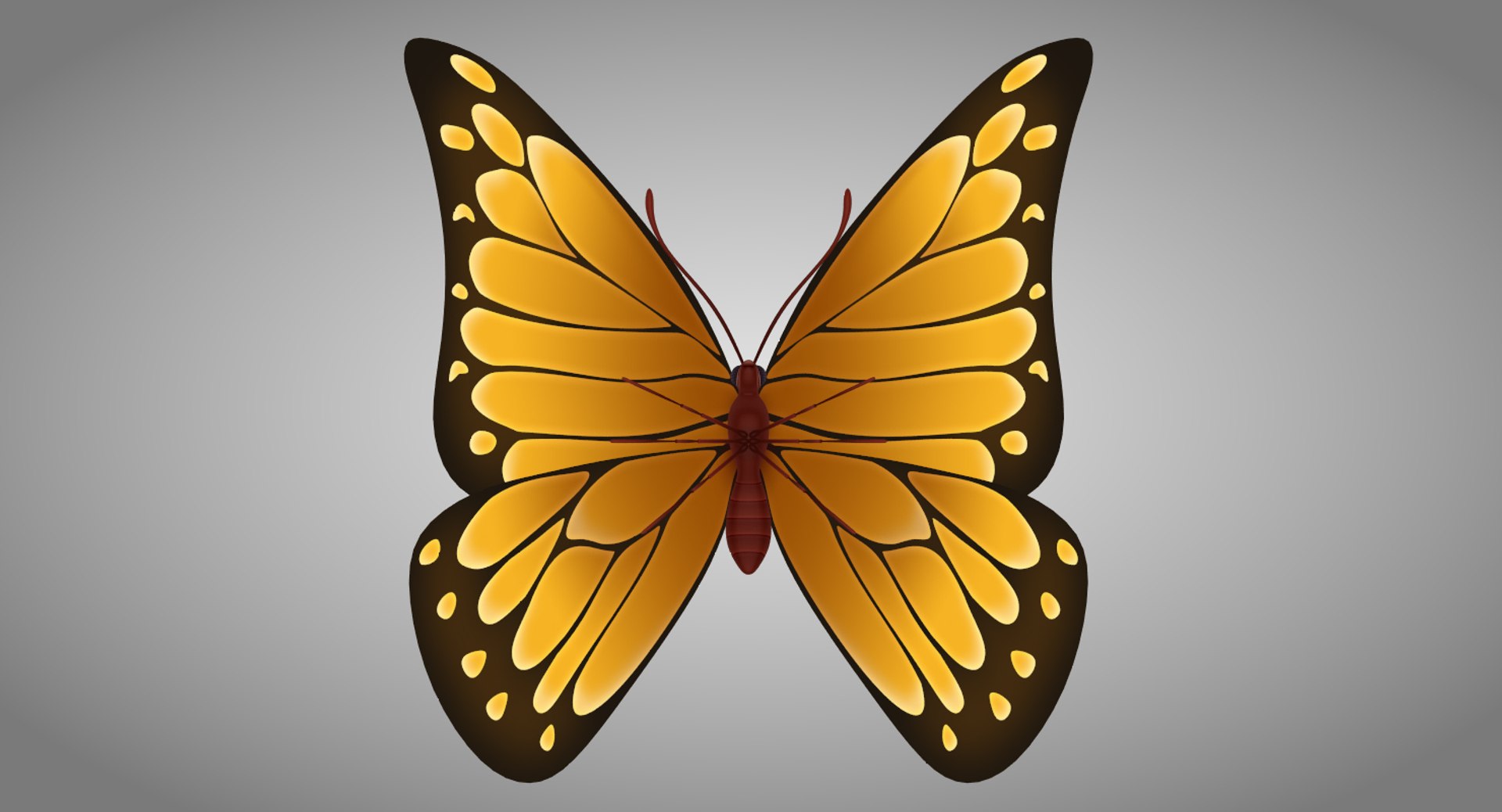 Max Beautiful Butterfly Cartoon