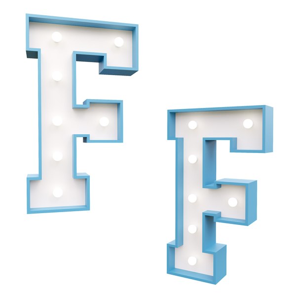 modelo 3d Marquee letter F glow sign 3dmodel - TurboSquid 1975417