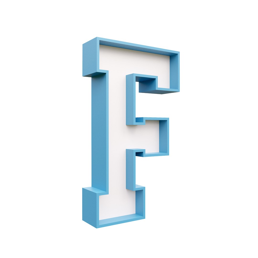 3D Marquee Letter F Glow Sign 3dmodel Model - TurboSquid 1975417