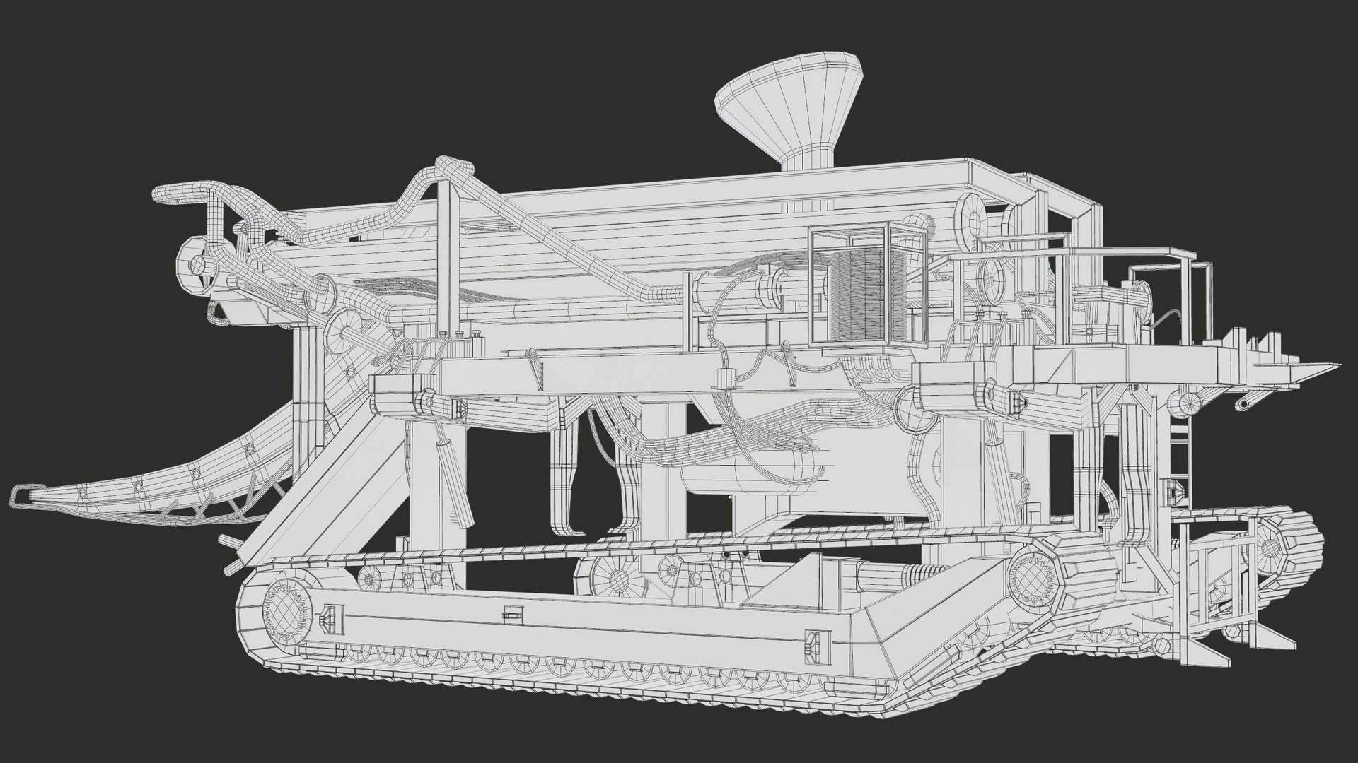 3D Underwater Cable Trencher T2 Vehicle PBR - TurboSquid 1805154
