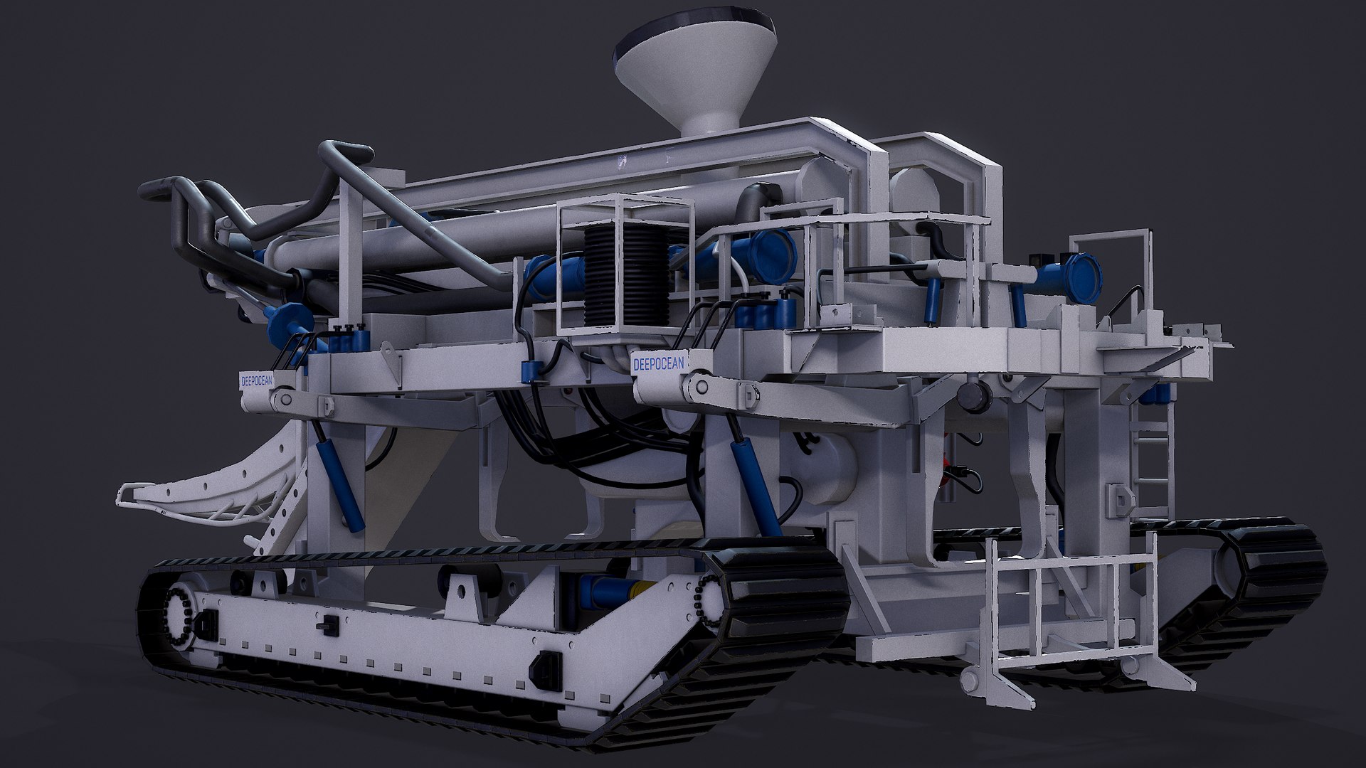3D Underwater Cable Trencher T2 Vehicle PBR - TurboSquid 1805154