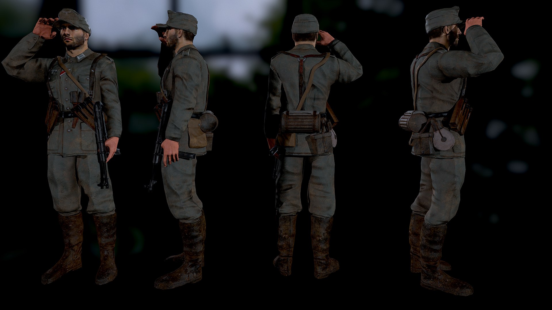 3ds max wehrmacht soldier
