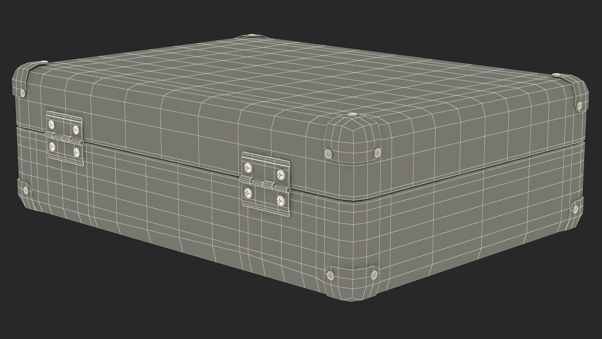 Retro Black Suitcase Open Model - TurboSquid 2097767