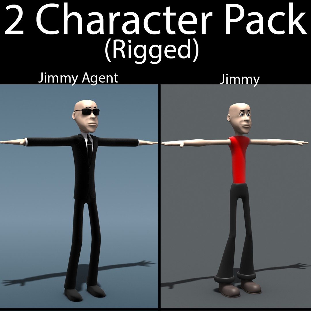 3d character pack 02 model
