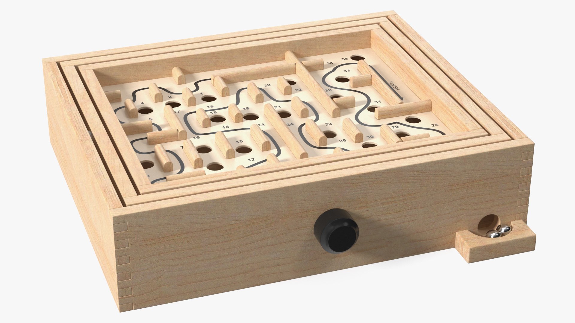 3D Wooden Maze Game With Steel Marbles - TurboSquid 1782451