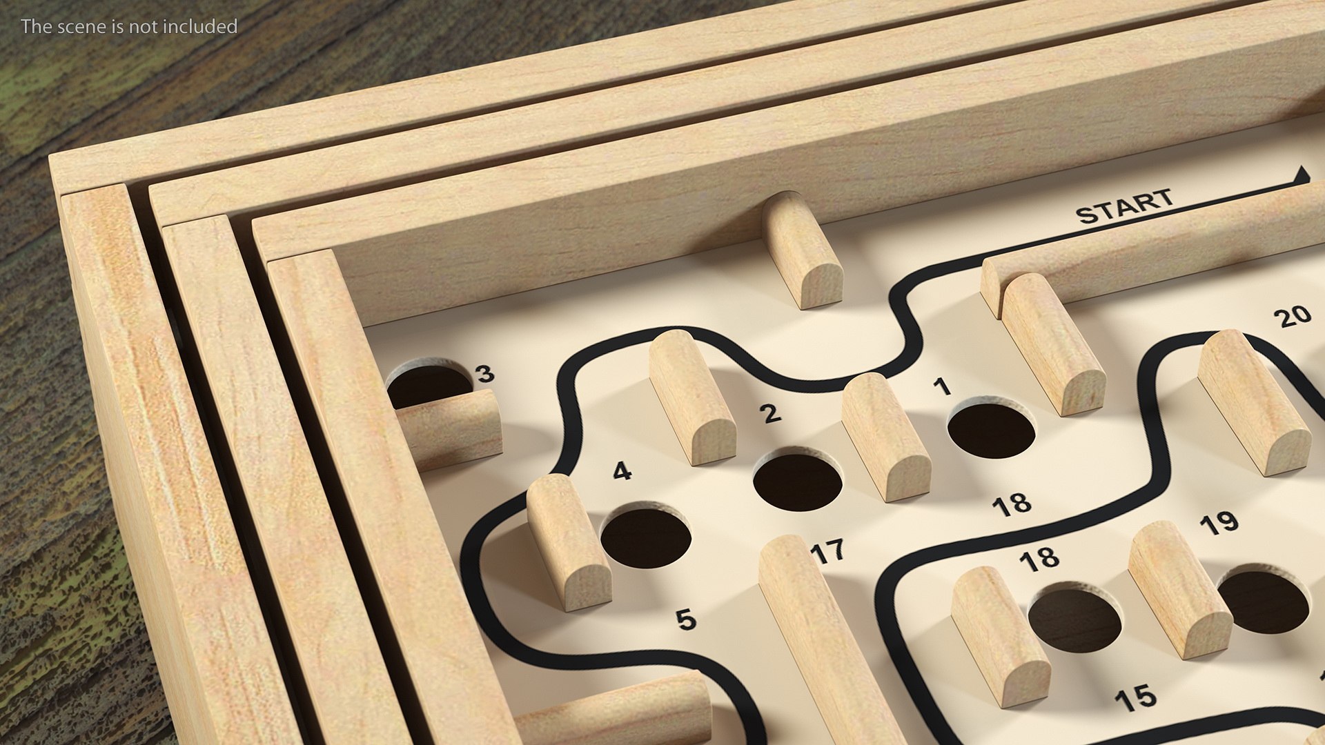 3D Wooden Maze Game With Steel Marbles - TurboSquid 1782451