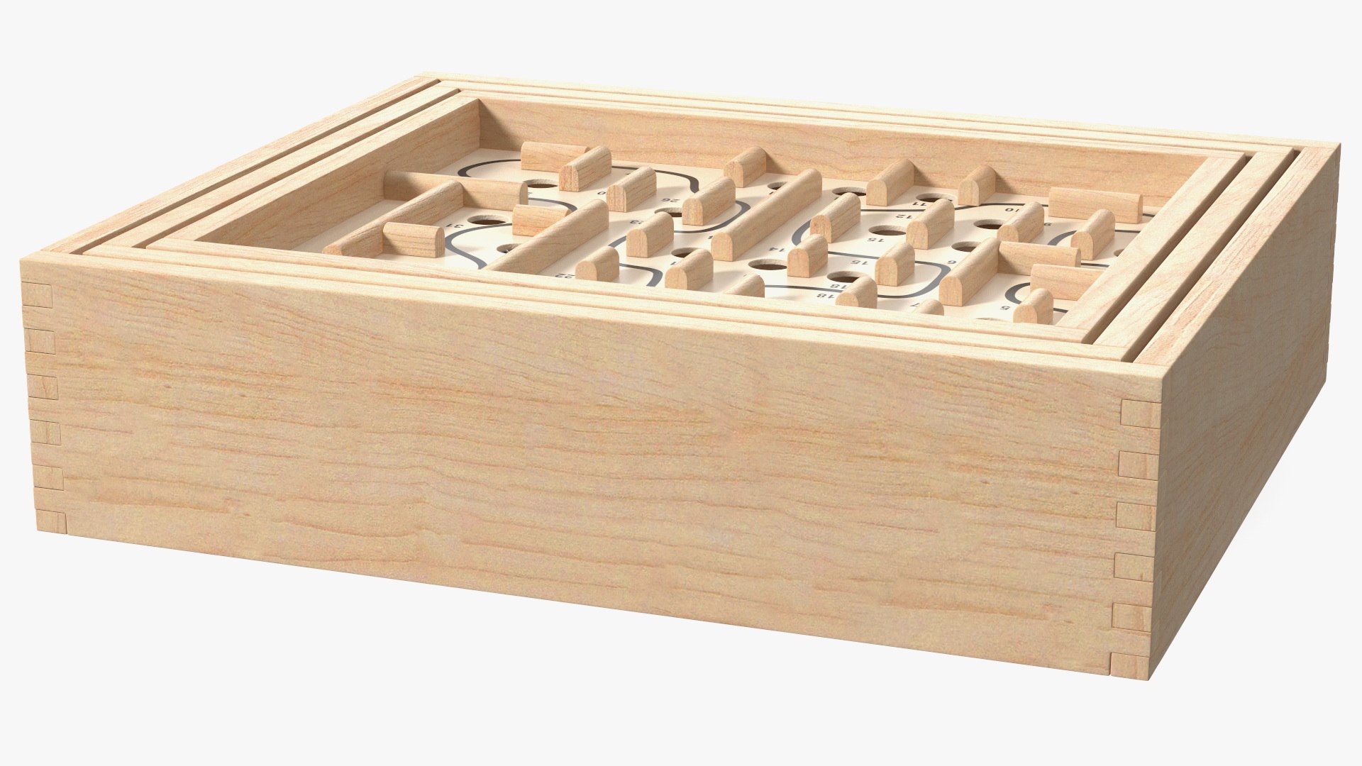 3D Wooden Maze Game with Steel Marbles - TurboSquid 1782451