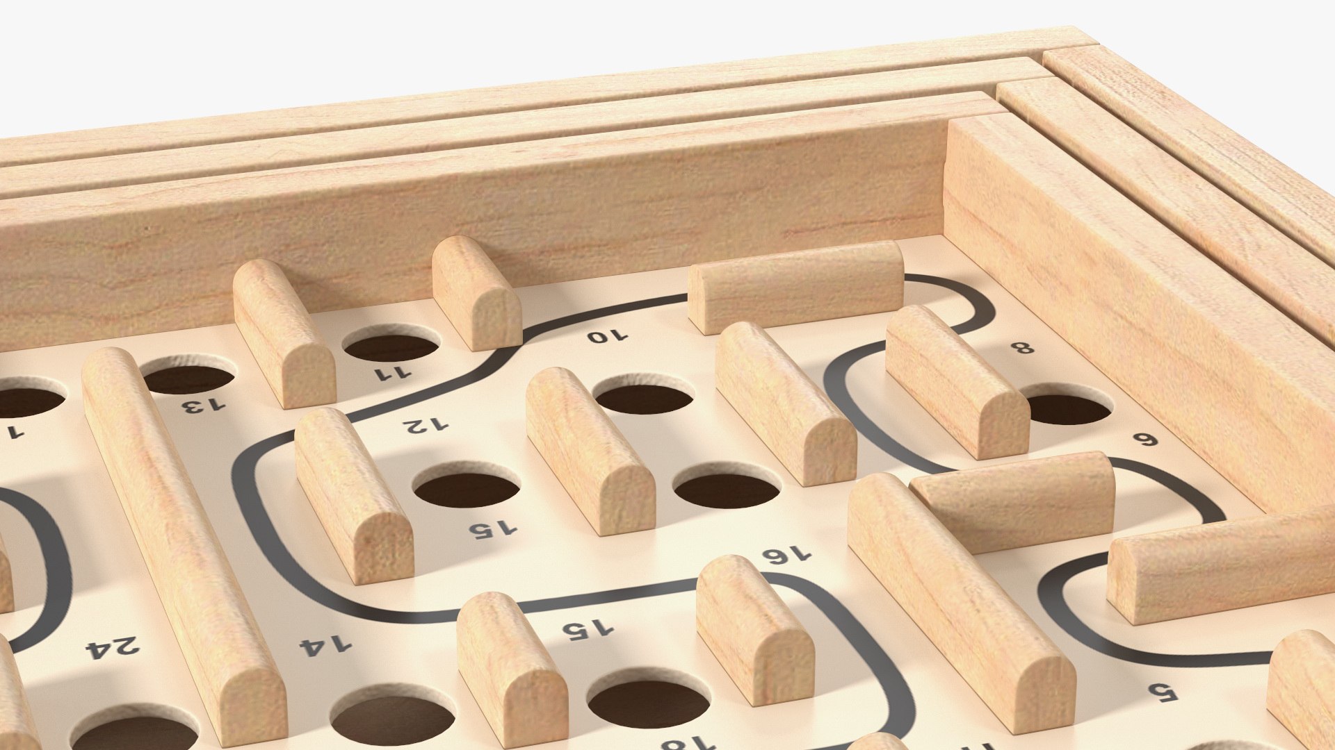 3D Wooden Maze Game With Steel Marbles - TurboSquid 1782451