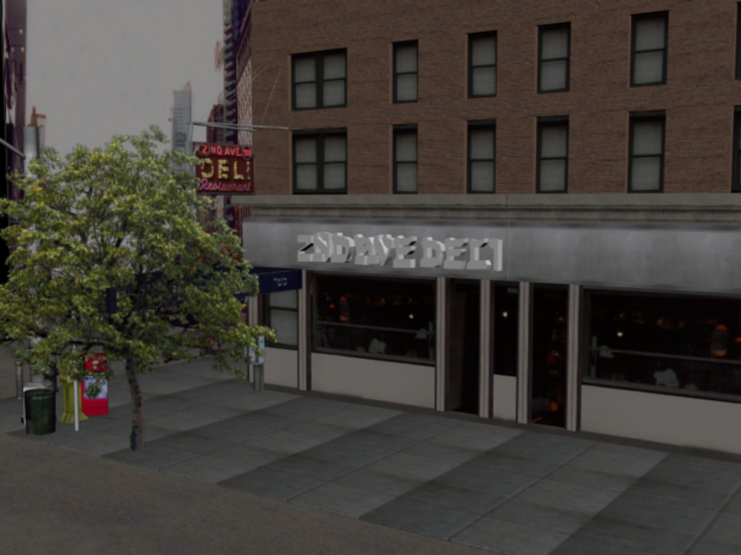3d Model Of New York Deli Scene