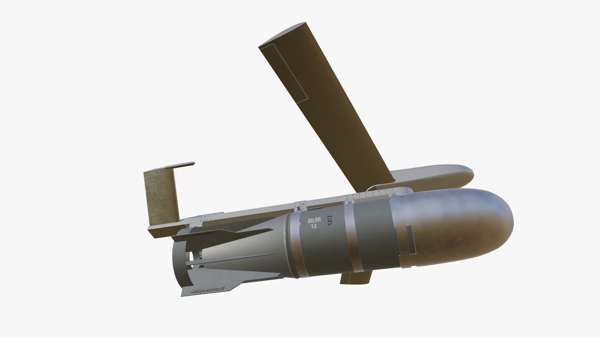 FAB-1500M54 UMPK Russian 1500KG Glide Bomb Game Ready PBR 3D Model ...