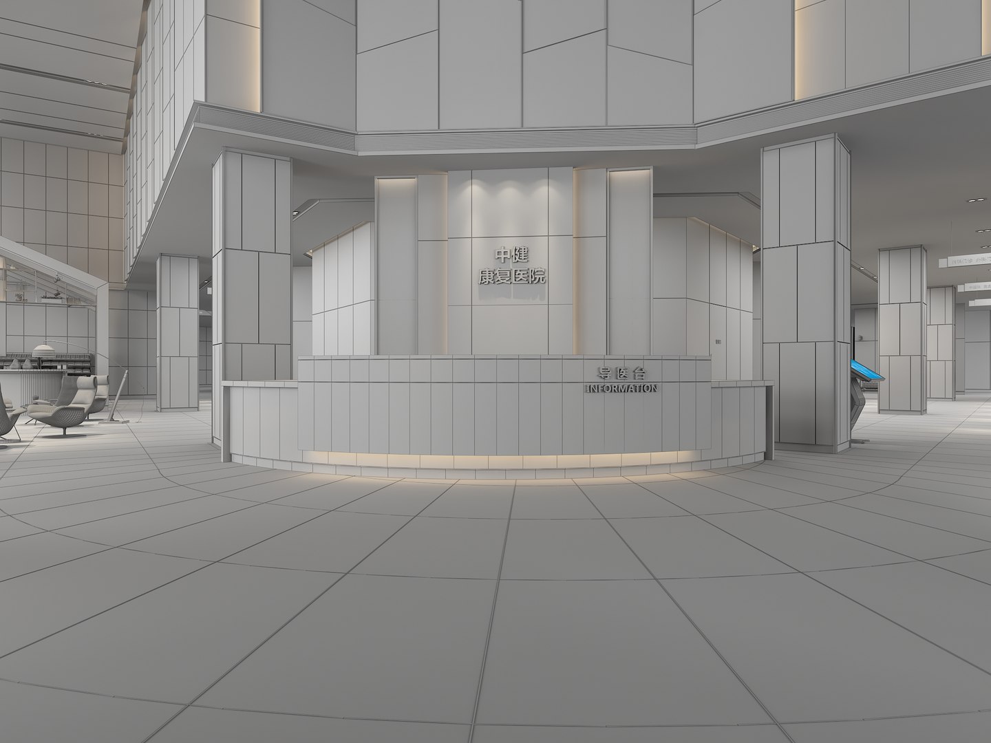 Modern Hospital Interior 3D Model - TurboSquid 2109615