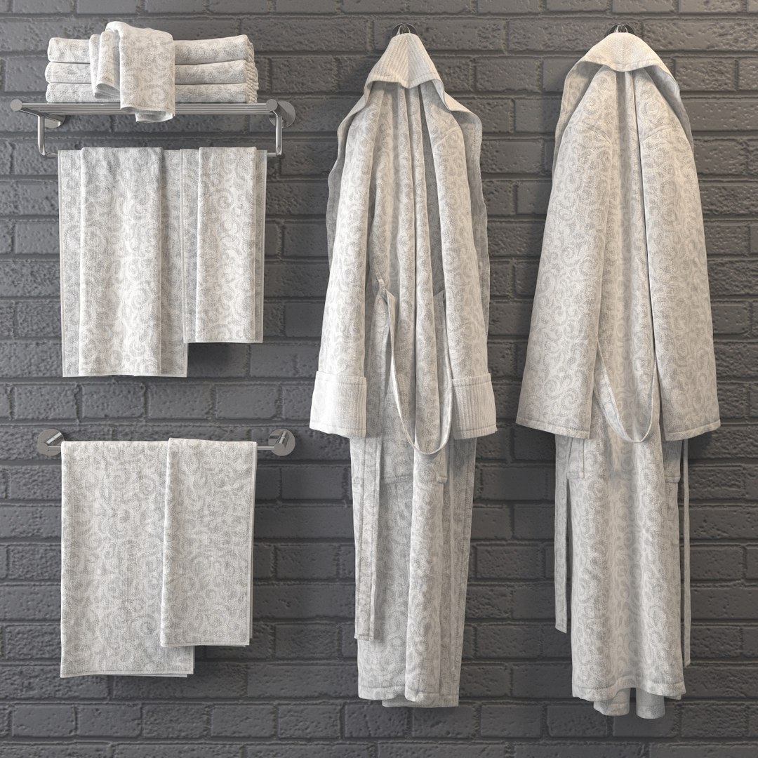 bath bathrobe bat 3d max
