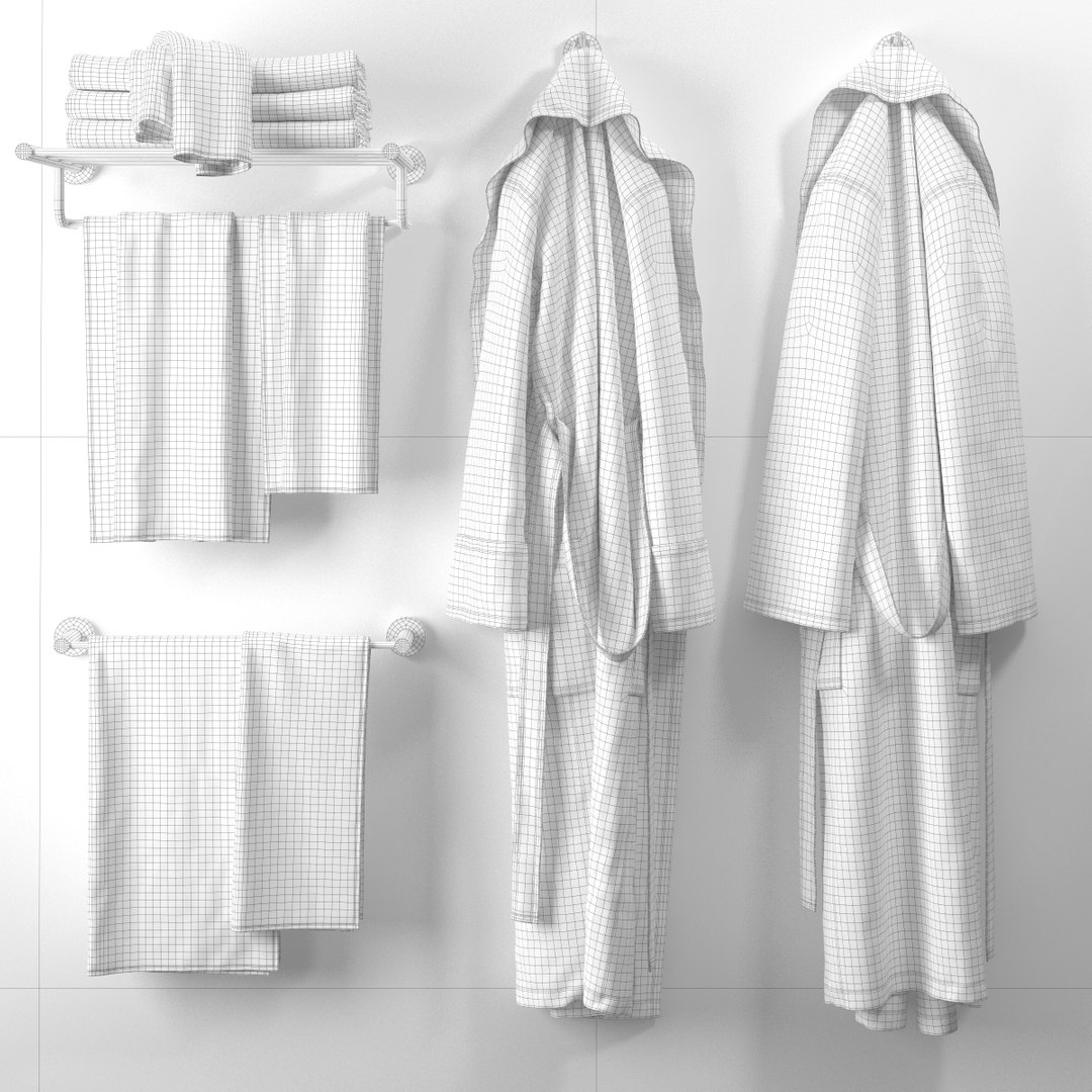 bath bathrobe bat 3d max