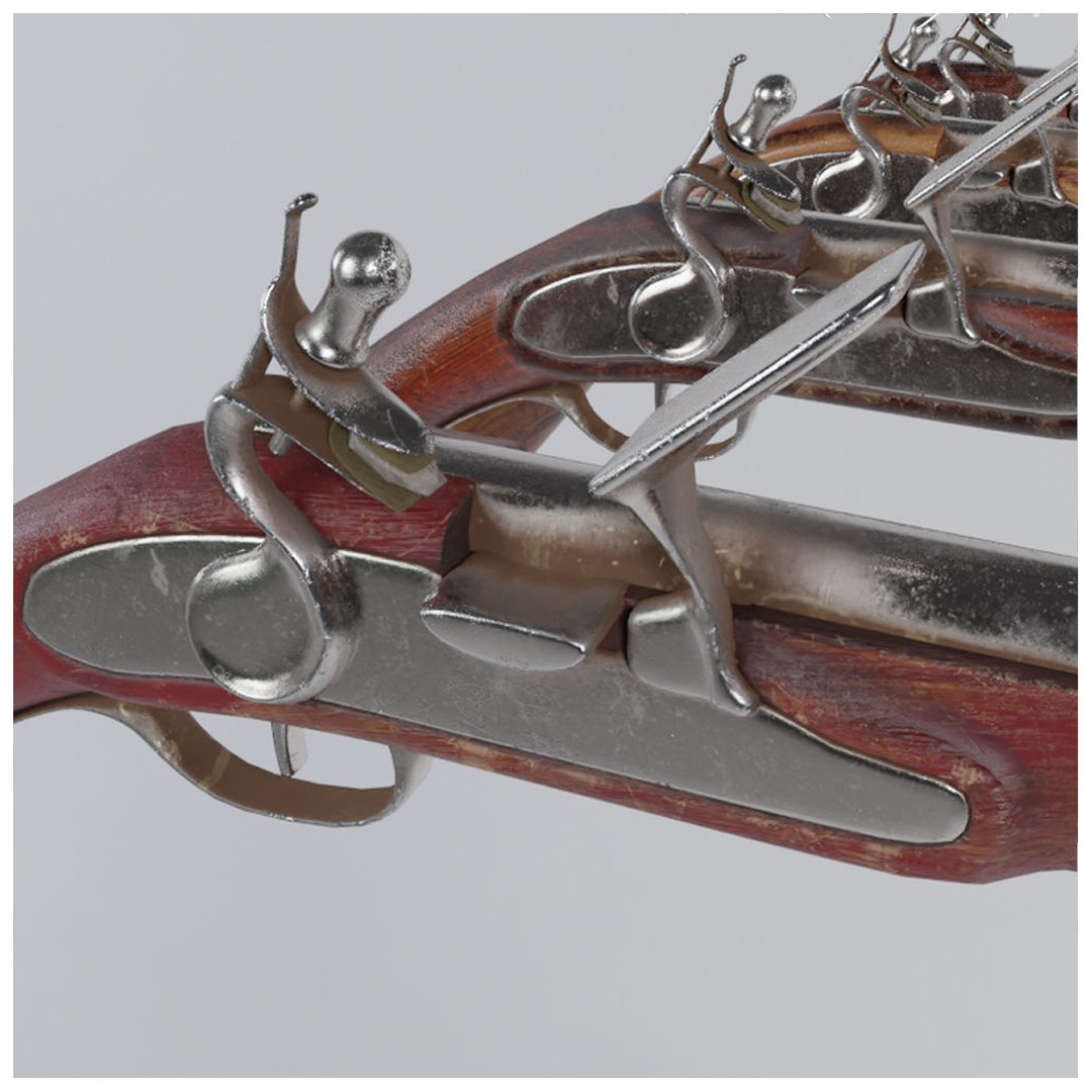 Flintlock Musket Model - TurboSquid 2153735