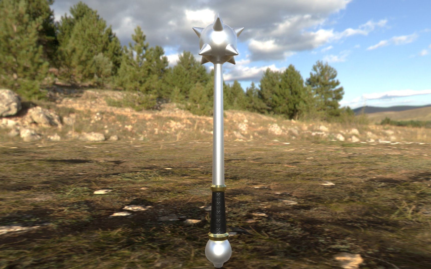 3D Model Spiked Club - TurboSquid 1777692