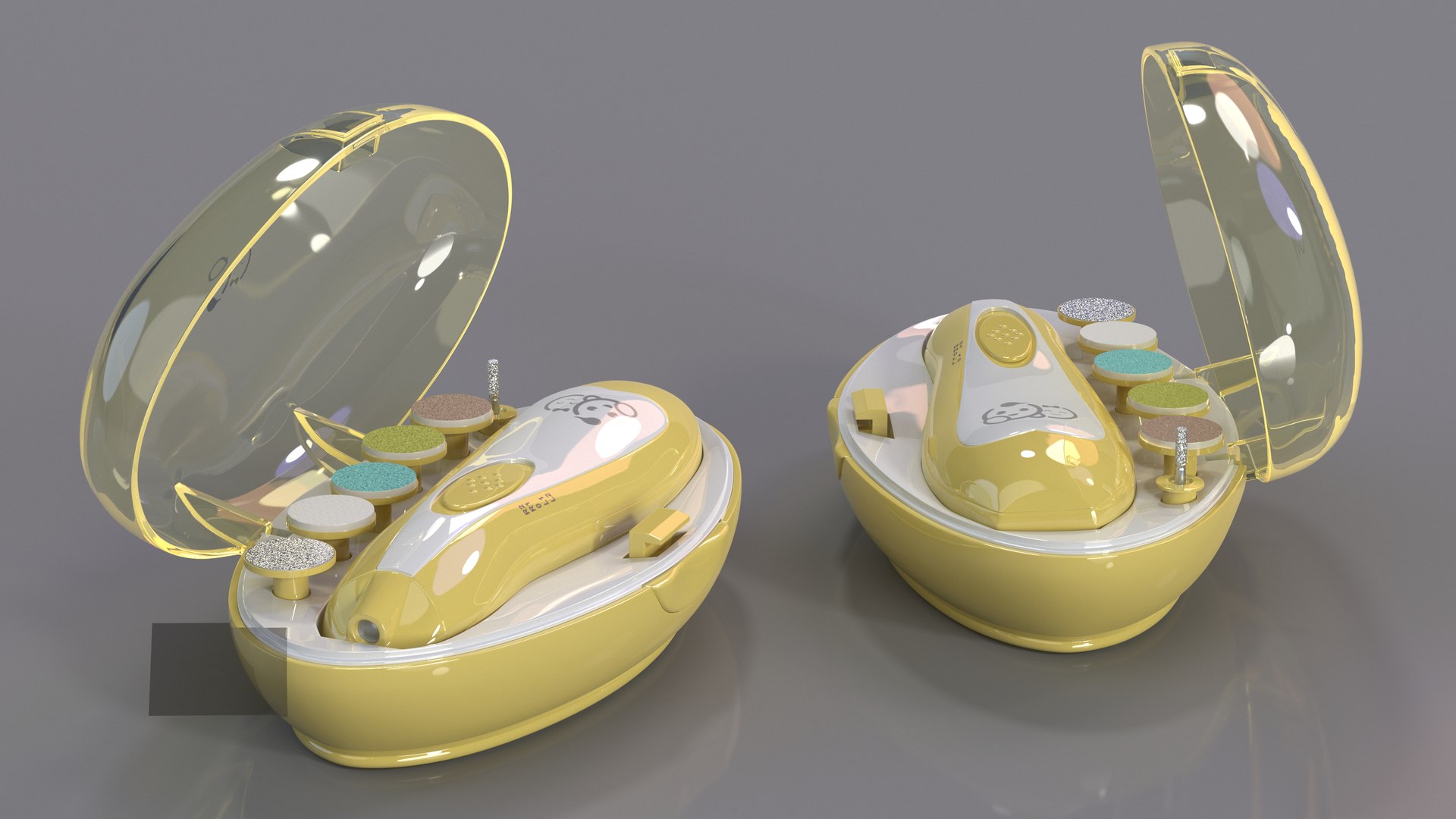 3D Baby Nail File Kit Royal Angels Yellow - TurboSquid 2001158