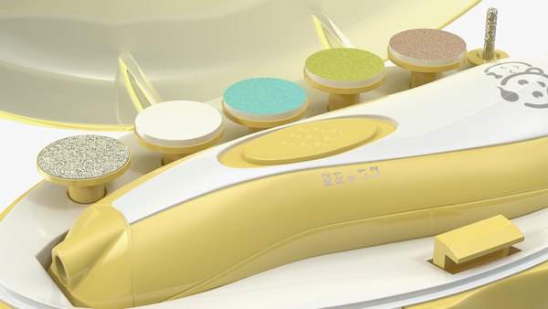 3D Baby Nail File Kit Royal Angels Yellow - TurboSquid 2001158