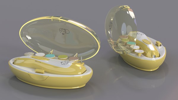 3D Baby Nail File Kit Royal Angels Yellow - TurboSquid 2001158