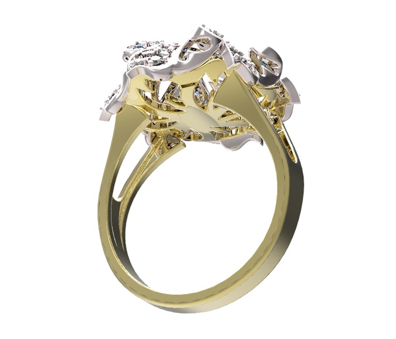 3d Gold Ring