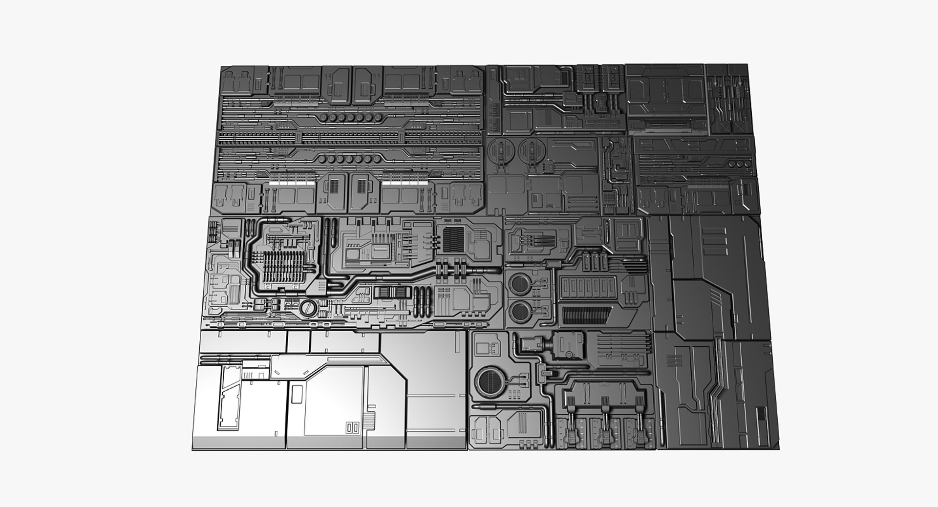 Set Panels Sci-fi 3D Model - TurboSquid 1412530