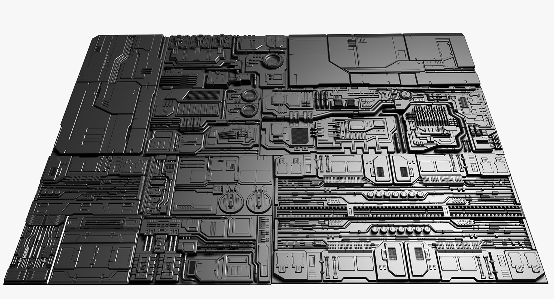 Set Panels Sci-fi 3D Model - TurboSquid 1412530