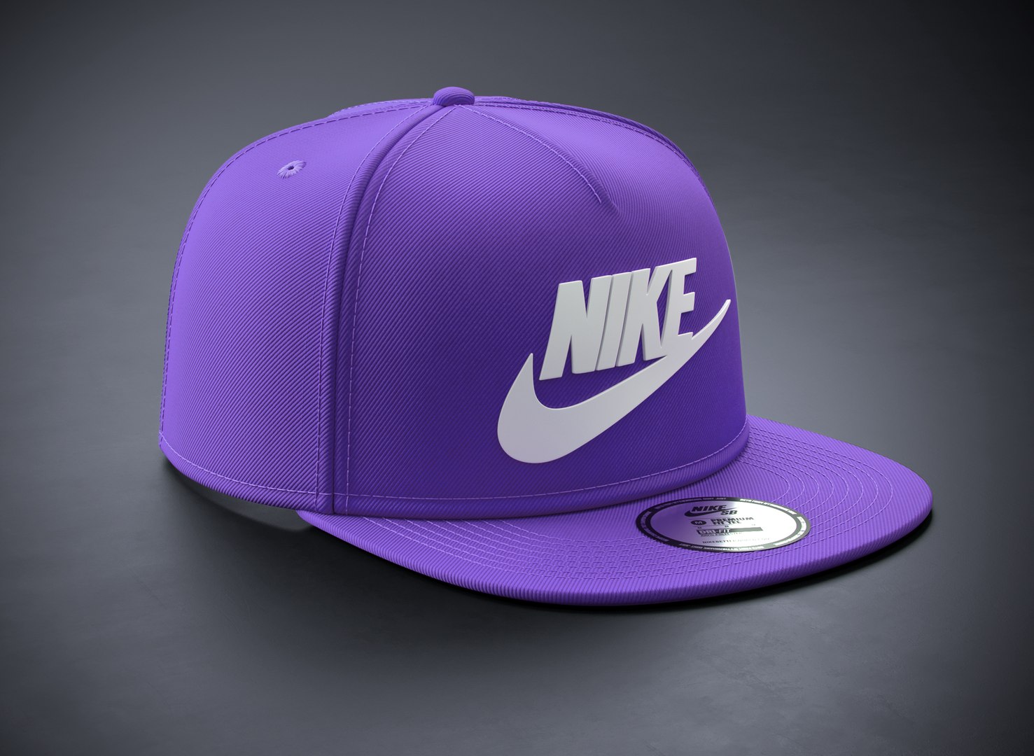 3D Snapback Cap Purple Model - TurboSquid 2037975