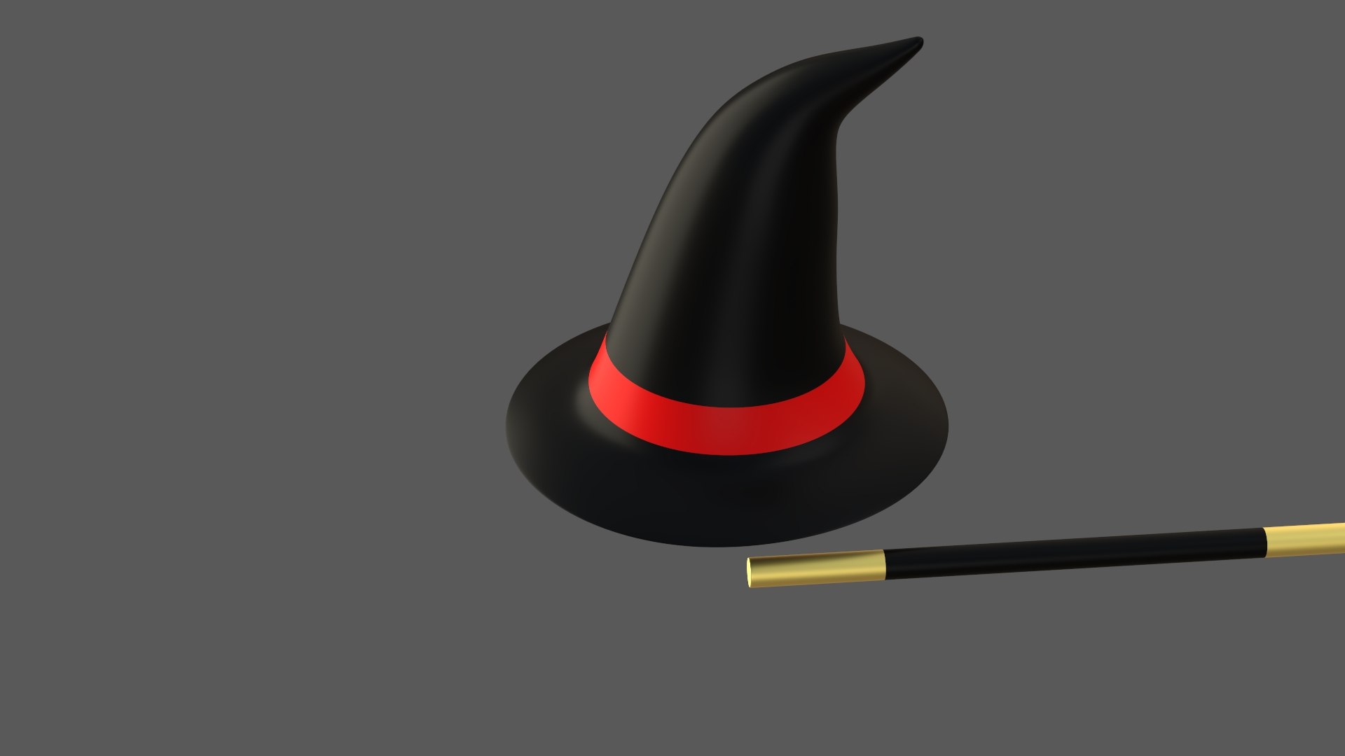 3D Magic Hat And Wand V06 Model - TurboSquid 2390949