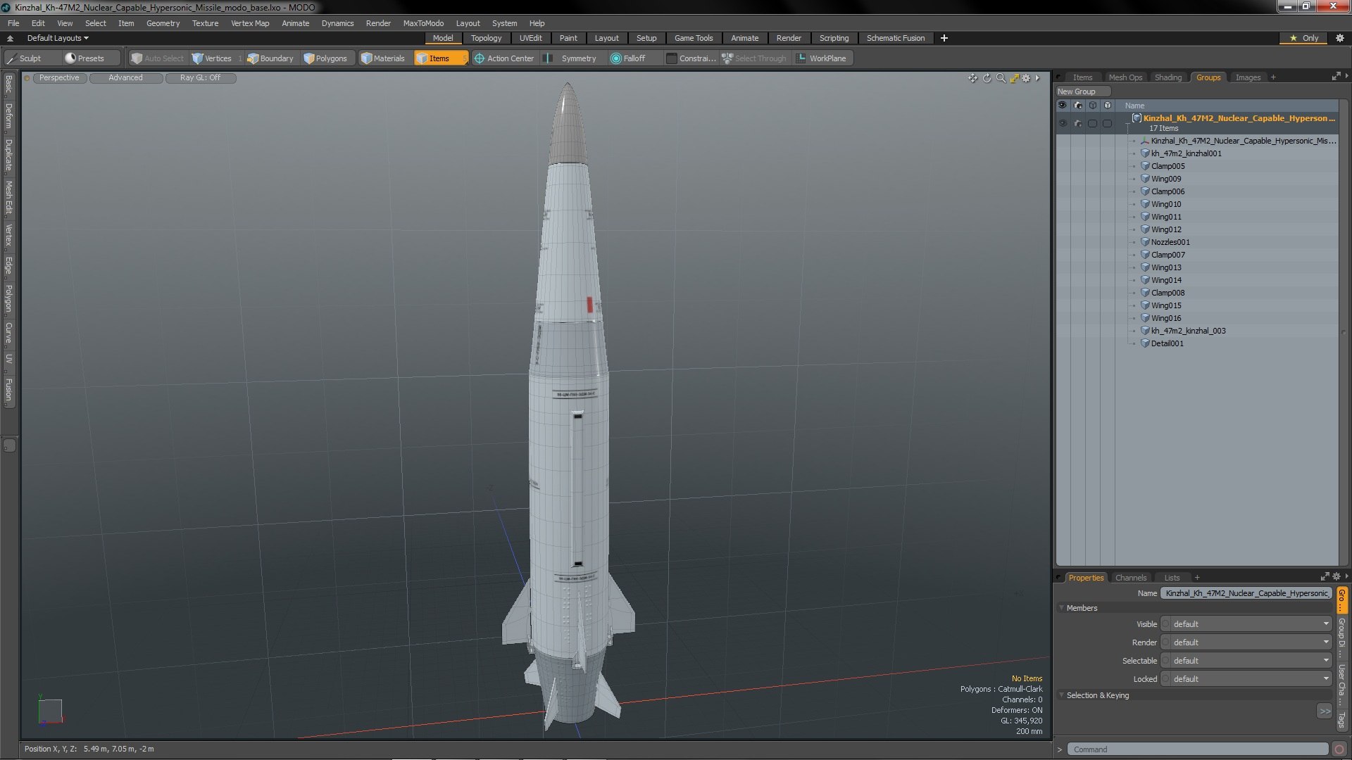 Kinzhal Kh-47M2 Nuclear Capable Hypersonic Missile model - TurboSquid ...