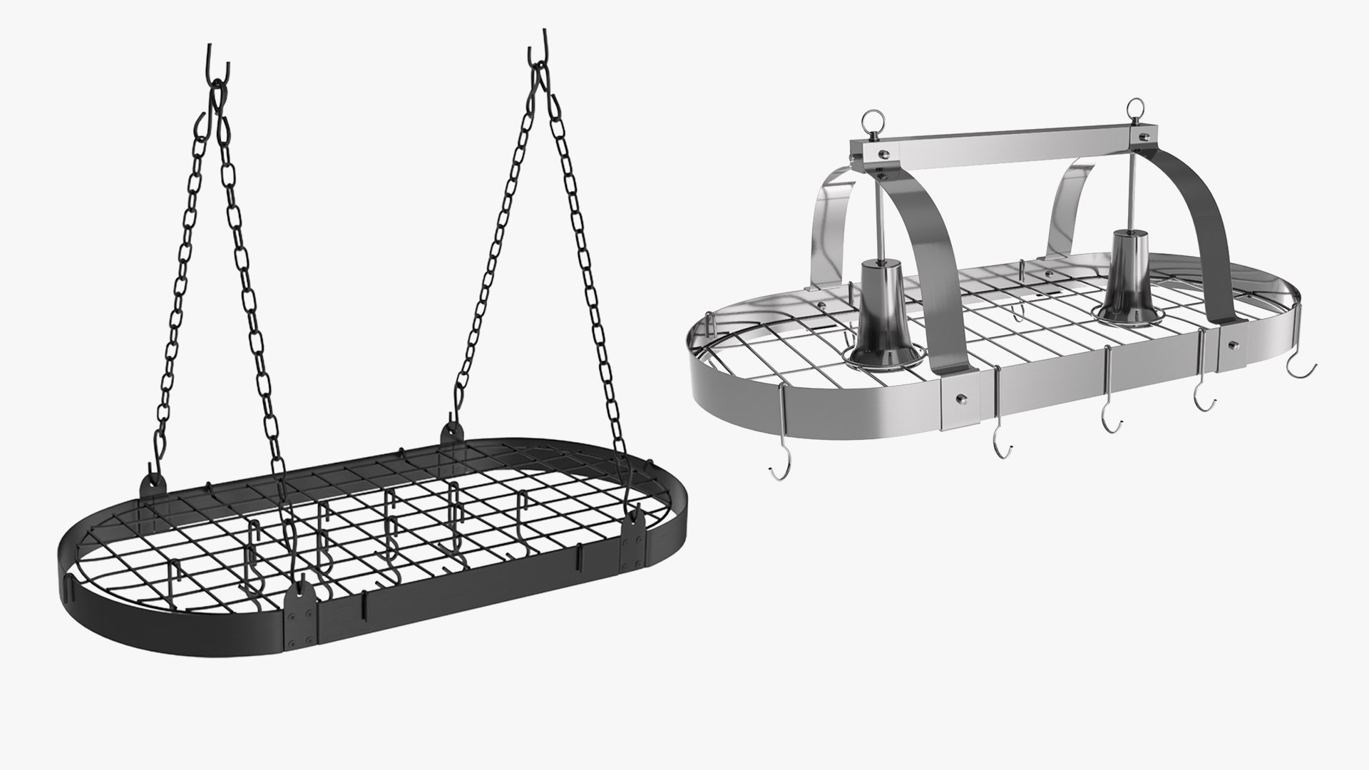 Ceiling Kitchen Pot Racks Collection Model - TurboSquid 2167821