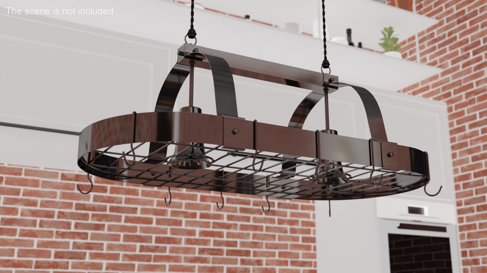 Ceiling Kitchen Pot Racks Collection Model - TurboSquid 2167821