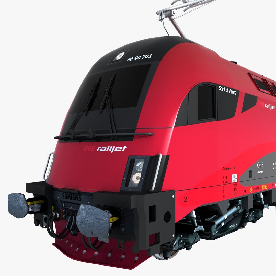 3d Model Railjet Car Locomotive