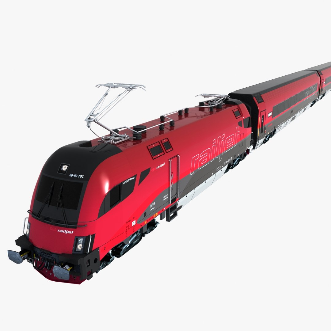3d Model Railjet Car Locomotive