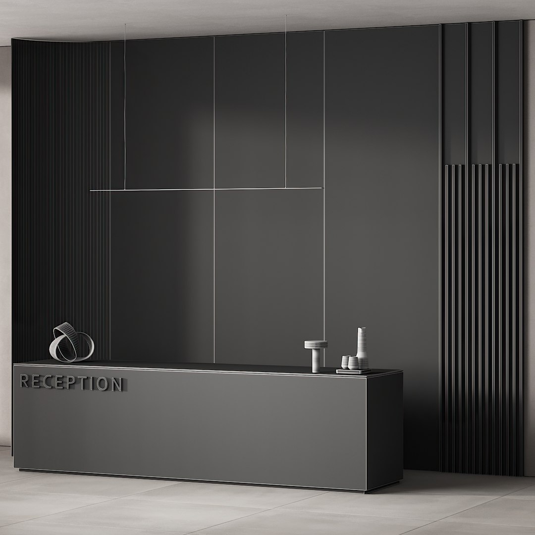 3D Model 252 Office Furniture 11 Reception Desk 06 - TurboSquid 2036795