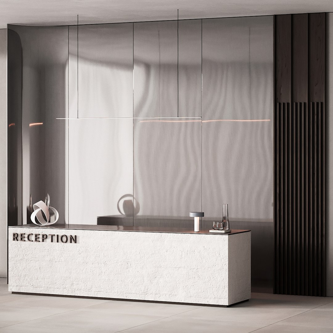 3D Model 252 Office Furniture 11 Reception Desk 06 - TurboSquid 2036795