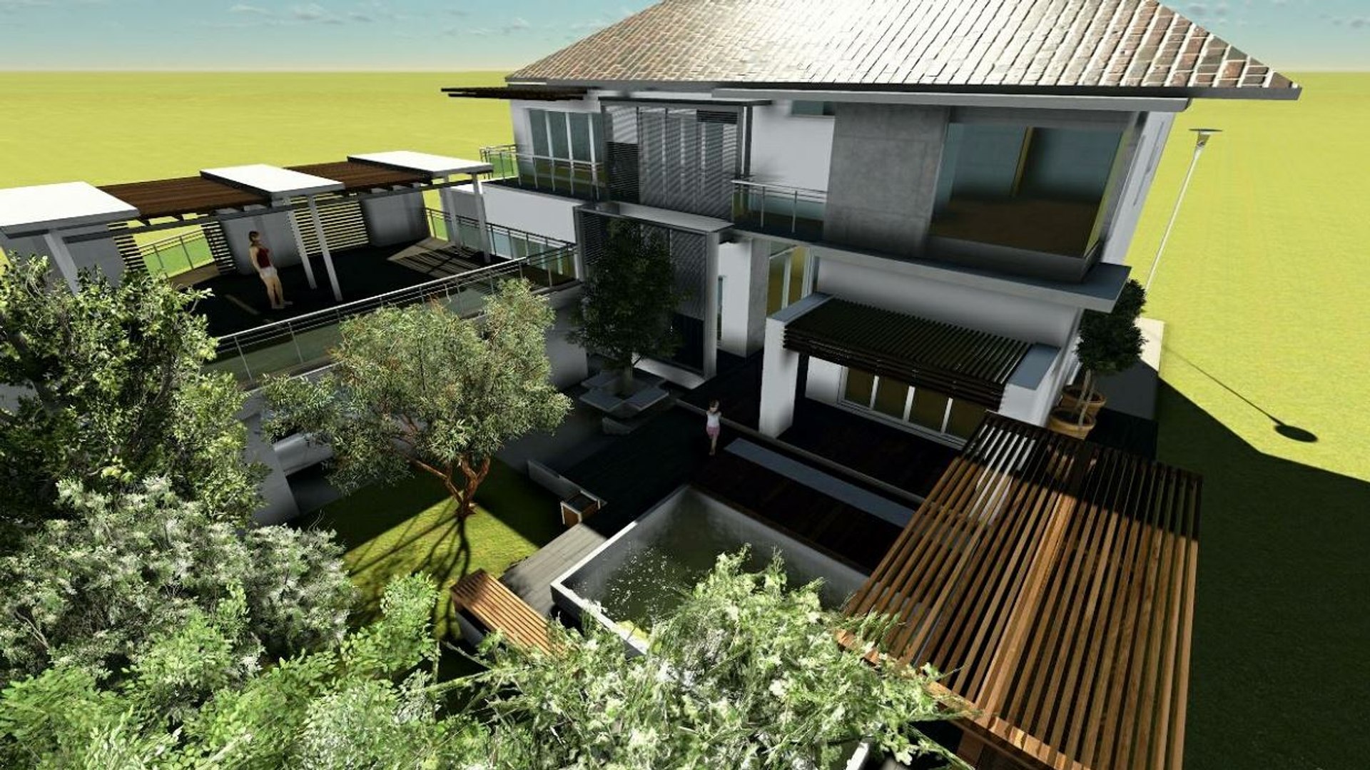 3d model topical house