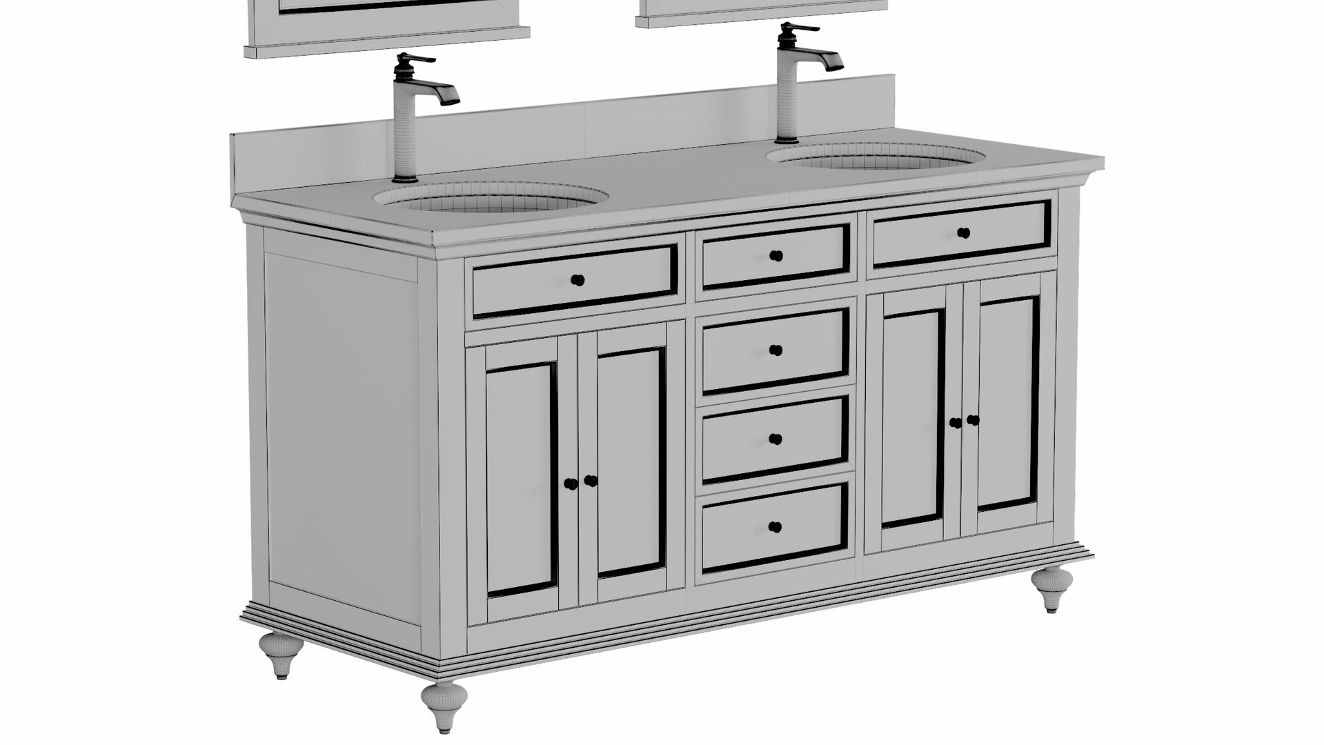 3D Keller Double Vanity Model - TurboSquid 1524718