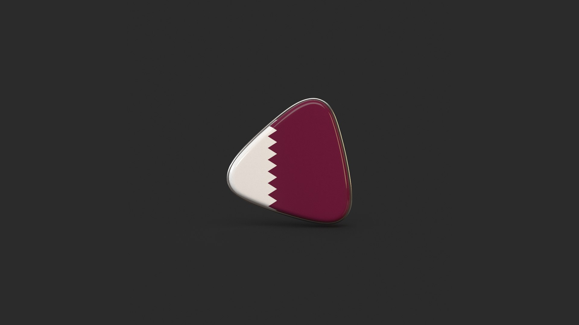 3D Qatar Flag Icon - TurboSquid 2058954