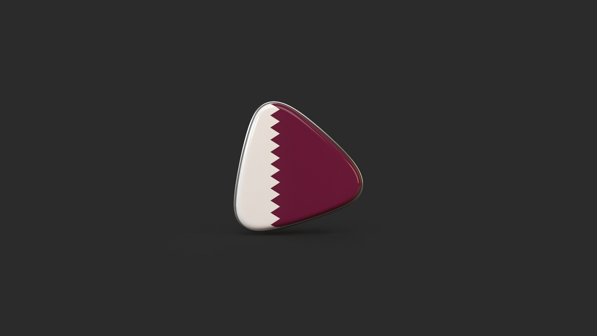 3D Qatar Flag Icon - TurboSquid 2058954