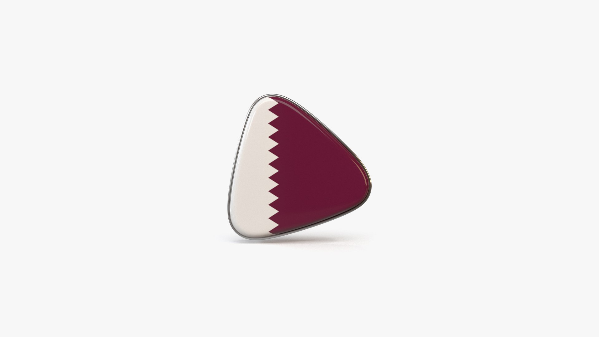 3D Qatar Flag Icon - TurboSquid 2058954