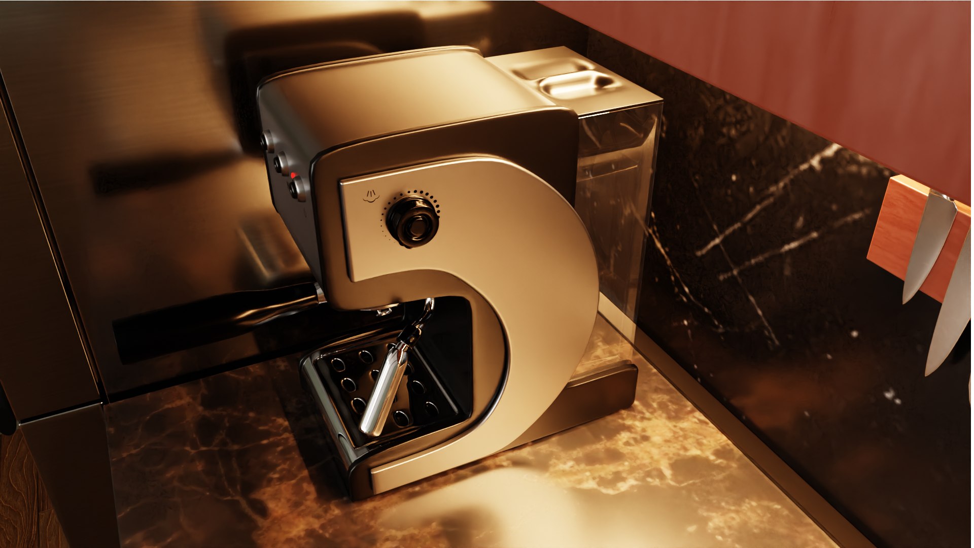 Coffee Machine With Grinder 3D Model - TurboSquid 2185194