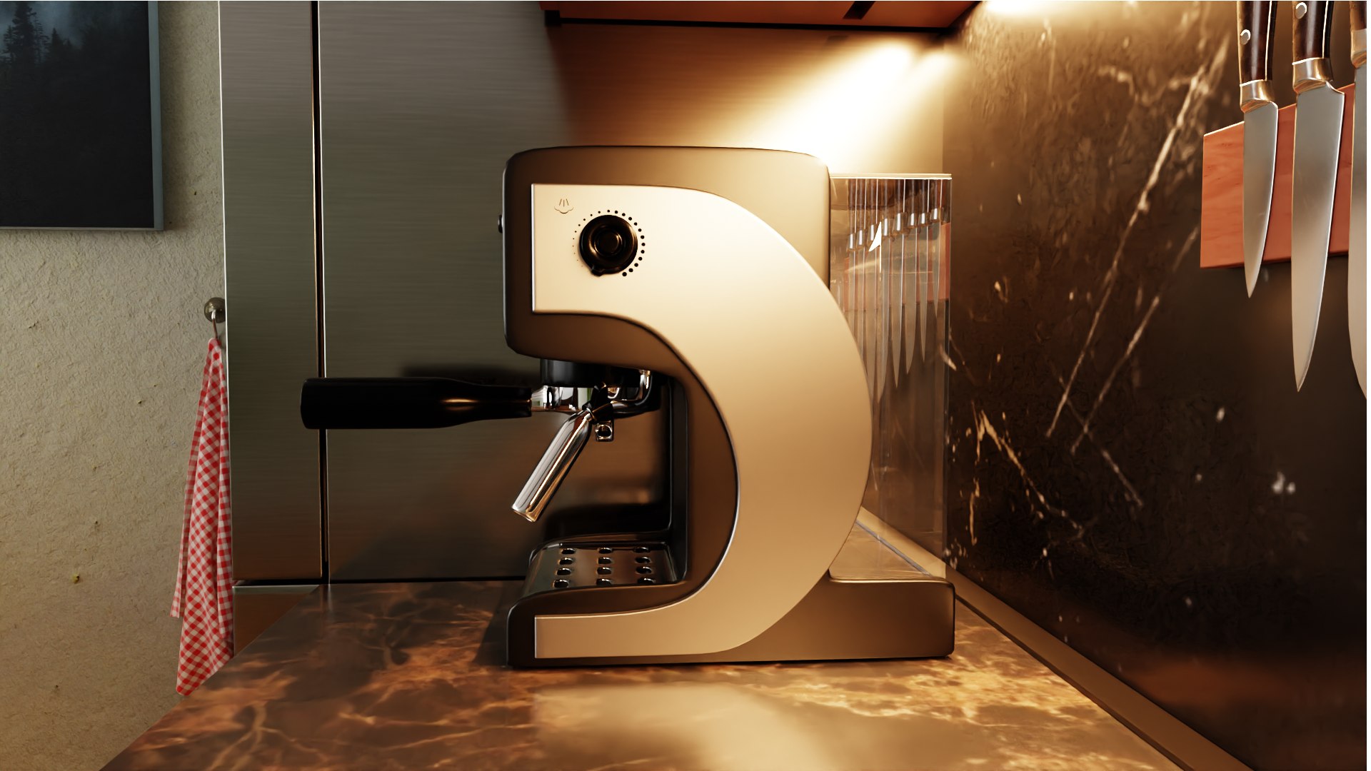 Coffee Machine With Grinder 3D Model - TurboSquid 2185194
