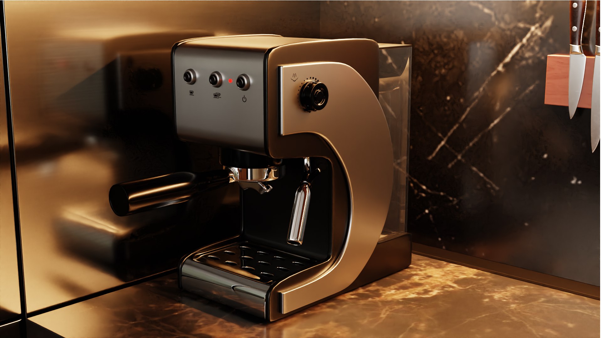 Coffee Machine With Grinder 3D Model - TurboSquid 2185194