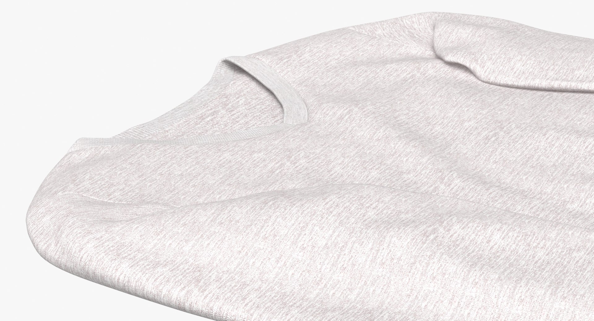 Long Sleeve Flat Male V Neck Pose 02 White Blank And Branded Heather 3D ...