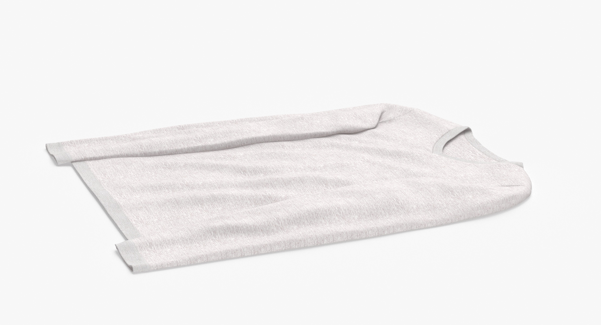 Long Sleeve Flat Male V Neck Pose 02 White Blank And Branded Heather 3D ...