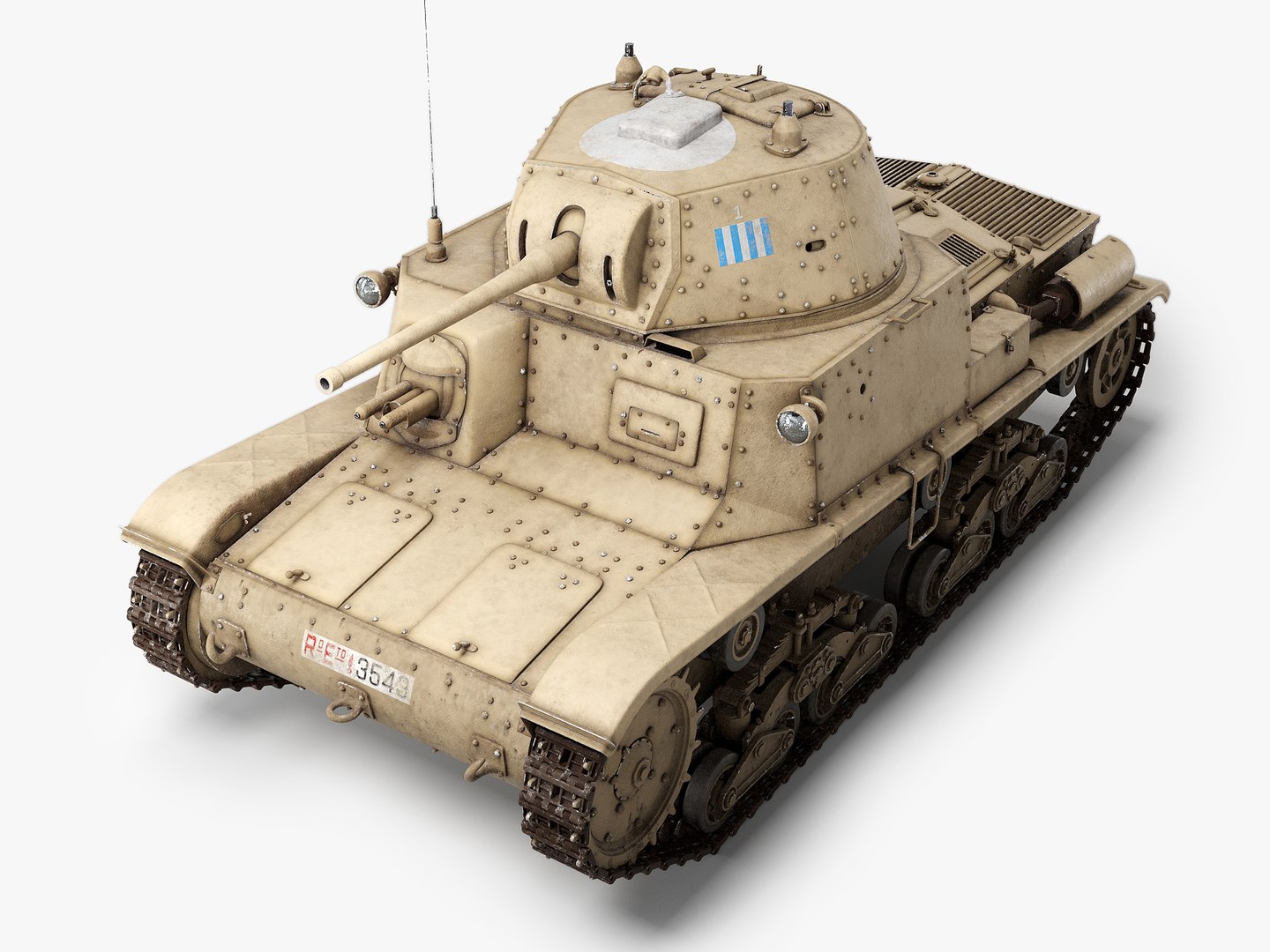 3D Ansaldo M15 42 Italian Tank - TurboSquid 2294212