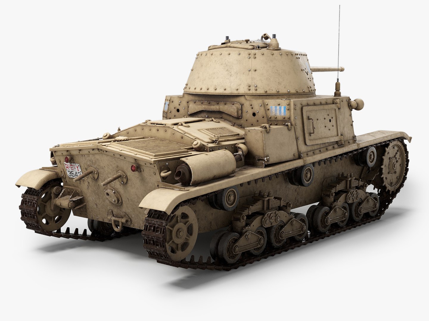3D Ansaldo M15 42 Italian Tank - TurboSquid 2294212