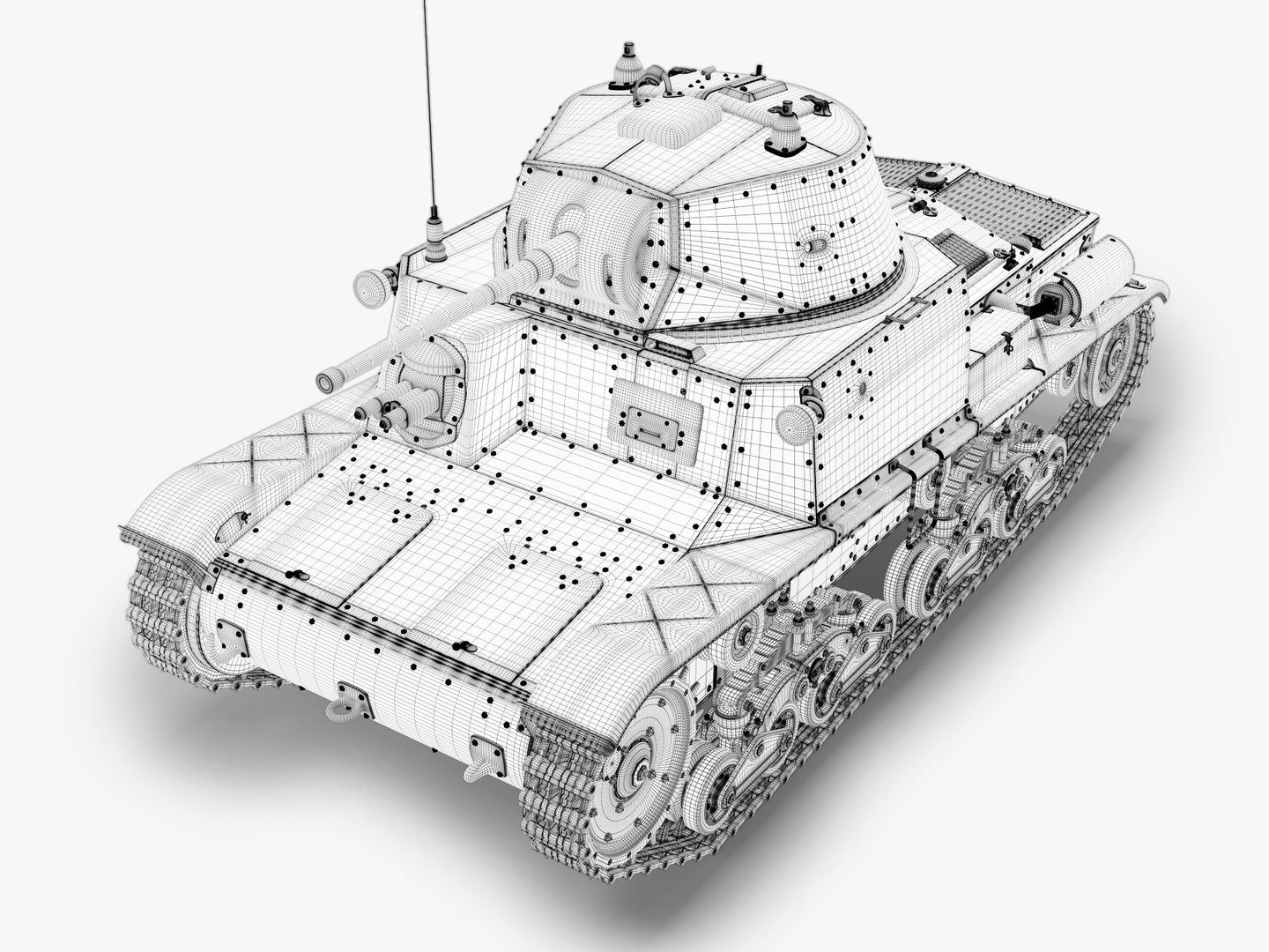 3D Ansaldo M15 42 Italian Tank - TurboSquid 2294212